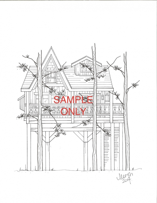 Free treehouse illustration